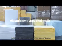 China Hydrophobic Oil Absorbent Sheets 400-500mm with 200-400 GSM for Workshop Floor and Machinery Cleaning for sale