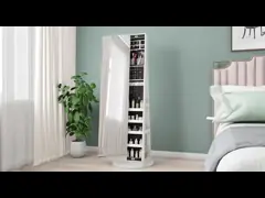 China Modern Jewelry Armoire with LED Mirror and Lockable Storage - 3 Lighting Modes and Full-Length Design for sale