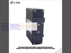 Mini Industrial 1-Port 100Base-FX to 2-Port 10/100Base-T 30W PoE+ Media Converter