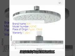 Chrome Finish Bathroom Shower Head With Universal Eco-Friendly Water Saving Spray