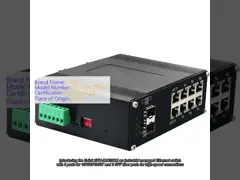 Switch Ethernet gestito Industrial 8 Port 10/100/1000T Gigabit a 2-Port 1000X Fibra SFP
