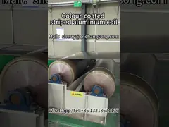 Colour coated striped aluminium coil