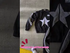 Custom Sweatsuit Manufacturer Embroidery Zip up Jacket Jogger Set Color Block Nylon Sweat Pant Windb