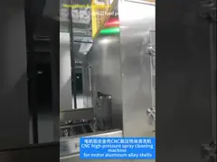 China CNC High Pressure Spray Cleaning Machine Ultrasonic Cleaning Line For Aluminum Alloy Motor Casings for sale