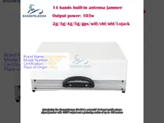 All Frequencies 14 channels Indoor Mobile Phone Signal Jammer Blocker Up To 80m