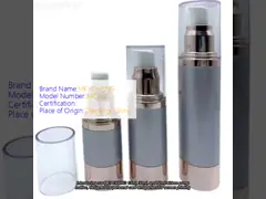 PP Material 15ml 30ml 50ml Airless Pump Bottle for Screen Printing Personal Care