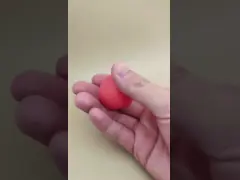 Light Red Plastic Smooth Matte Spherical Lid for Cosmetic Bottles