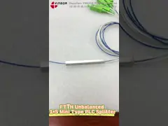 Prix d'usine FTTH Déséquilibré 1*5 Mini Type Séparateur PLC Connecteur SC Télécom Fibre Optique Alimentation pour Systèmes de Réseau Optique