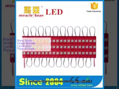 módulo led 6112-2835 potencia 1.2W LM150-165LM ángulo 160 IP65 con la caja de luz que muestra los diferentes caracteres luminosos