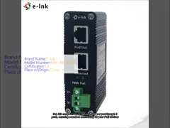 12~48V DC Power Input Industrial Gigabit PoE+ Injector