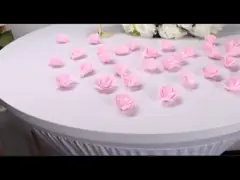 China White Spandex Stretch Cocktail Table Covers 4pc Set for 32x43 inch Round Tables - Elastic & Wrinkle Resistant for sale