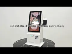 Máquina de pedidos de autoservicio con escáner de código QR e impresora de mostrador de 15,6 pulgadas con TPV