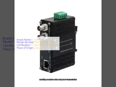 DIN-Rail Industrial 10/100Base-TX Ethernet over Coax Extender