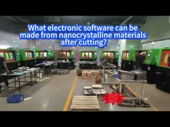 What electronic software can be made from nanocrystalline materials after cutting?