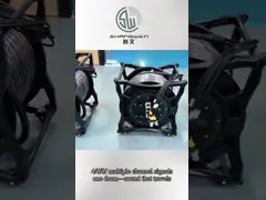 Multi-Channel 4 Channel Signal Sockets Industrial Electric CAT6 SF/UTP Network Cord Retractable Cable Reel