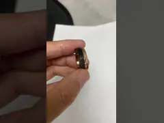 Alternative Metal Rings Forged Carbon Fiber Jewelry Main Material Gold Powder and Rose Gold Wedding