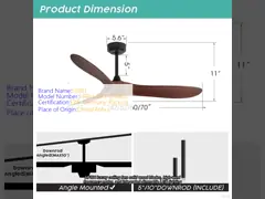 China Factory White Luxury Ac Motors Contemporary Ceiling Fan and 3 Speed Remote for sale