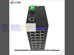 Managed Industrial 16-port 10/100/1000T 802.3at PoE + 8-port 10/100/1000T Ethernet Switch