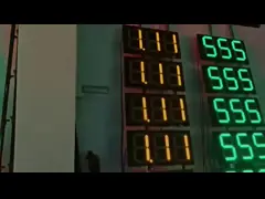 China 750mm Digit Height Gas LED Signs Wireless Radio Frequency Digital Gas Sign Red for sale