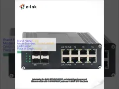 Industrial L2+ 8-Port 10/100/1000T 802.3at PoE + 4-Port 1000X SFP Managed Ethernet Switch
