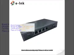 China 10/100/1000Mbps PoE-PSE Fiber to Copper Ethernet Switch: 1 SFP + 4 PoE for sale