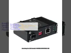 Mini Industrial 10G/5G/2.5G/1G/100M 802.3bt to 10GBASE-X SFP+ Media Converter