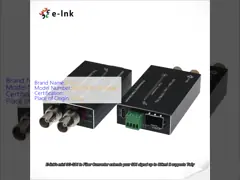 Mini-type 3G-SDI to Fiber Converter with Tally & Reverse RS485
