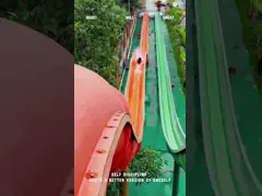 China Outdoor Kids Play Slide Water Play Equipment Fiberglass Splash Mat Long Rainbow Slide Water Park for sale