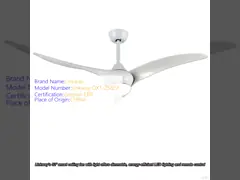 HFBH Propeller 52 Inch Ceiling Fan Smart Ceiling Fan with Light and Remote Control