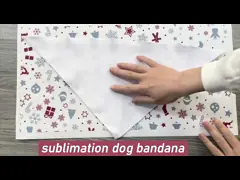 Blank Sublimation Pet Scarf DIY Custom Printed Polyester Sublimation Dog Bandana