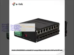 Switch Ethernet Managed Industriale L2+ a 8 porte 10/100/1000T + 8 porte 1000X SFP