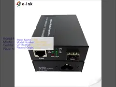 10/100/1000BASE-T to 1000BASE-FX Fiber Media Converter with Built-in Power Supply