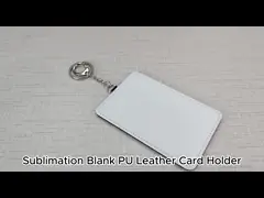 Sublimation Custom Blank ID Card Holder Luggage Tag Keychain Diy Custom Pu Leather Sublimation Card Holder