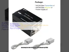 Mini 4K DVI Fiber Optic Extender with Stereo Audio