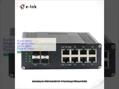 Industrial L2+ 8-Port 10/100/1000T 802.3at PoE + 4-Port 1000X SFP Managed Ethernet Switch