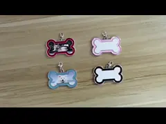 China Sublimation Daog tag Blanks Custom Printing Color Edge Bone Shape Pet Id Tag Sublimation Blank Dog Tags for sale