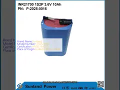 China INR21700 1S2P 3.6V 10Ah BATTERY  Is Suitable For Wireless Surveillance Cameras Smart Door Locks Portable Medical Monitors Industrial Sensor Gateways Drones RC Models Robots Consumer Electronics for sale