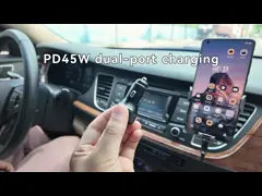 45W PD QC 3.0 USB C Car Charger with Digital Display