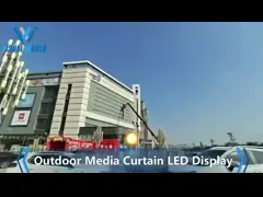 China P50 Outdoor LED Curtain Display 16 Bit Flexible LED Curtain Screen OEM for sale