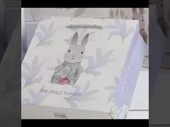 China Custom Rabbit Gift Bags with Rope Handles - Pastel Floral Design for sale