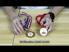 China Customized Football Sport Souvenir Gift Blank Gold Plating Sublimation Medals for sale