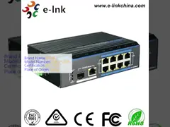 Industrial 8 Ports PoE(250M) Fast Ethernet Switch