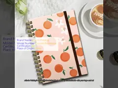 Pastel Color Scheme Spiral Hardcover Notebook with High Durability and White Paper