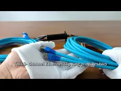 China 32-way power and 2-way Gigabit network slip ring 25mm OD aluminum alloy housing for sale