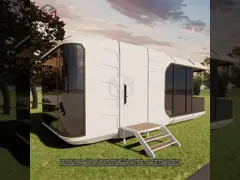 Outdoor Living with Space Capsule House Galvanized Steel Frame and Steel Sandwich Panel Structure
