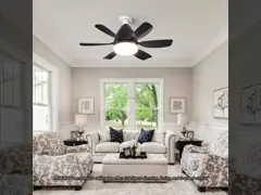 China wholesale  Led Fan Lights Smart Home Light Intelligent Dimming Timing 3 Speed Black E27 Fan Decor Remote Control Modern LED Ceiling Fan for sale