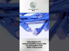 China Black Bare Copper SFTP Cat5 Cat5e Ethernet Data LAN Cable 24AWG 28AWG Network Patch Cord for sale