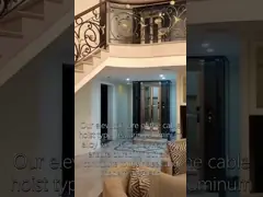 Two storeys cable traction home elevator smooth running 0.6 M/S