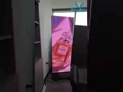 P1.25 床立 LEDポスターキャビネット 1x5 IP54 Flip-COB 共通カソード設計