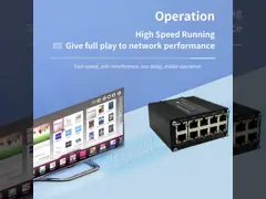 Mini Industrial 10-Port 10/100/1000T Compact Ethernet Switch Supports 802.3x Flow control